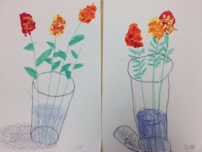 PAINTED FLOWERS ART LESSON - Art Teacher in LA