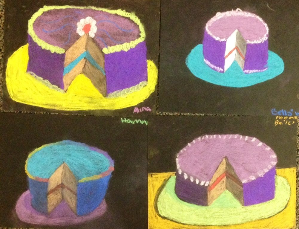 CHALK CAKE ART LESSON WITH VALUES & SHADES - Art Teacher in LA