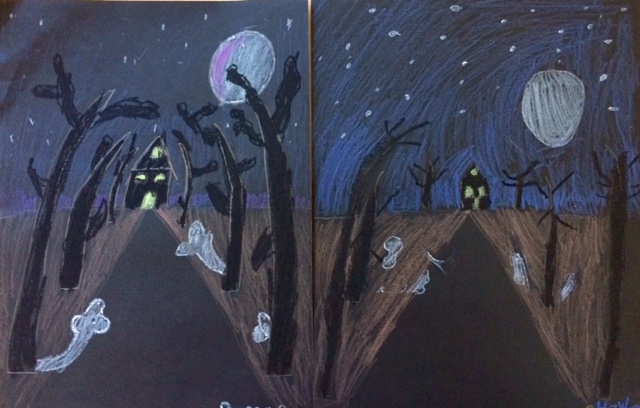 1 Point Perspective Spooky Roads - Art Teacher in LA